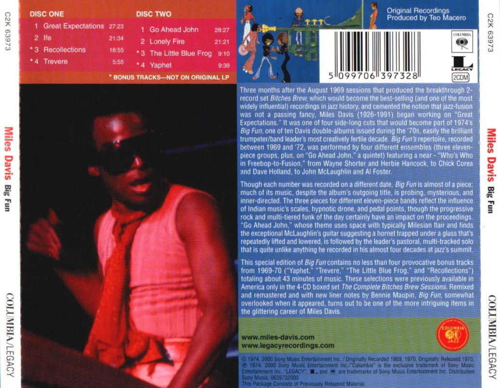 Miles Davis Big Fun : Back | CD Covers | Cover Century | Over 1.000.000 ...